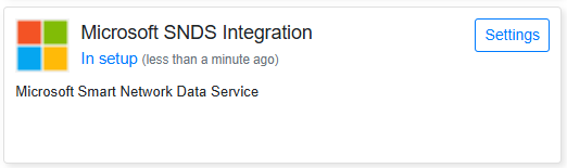 Microsoft SNDS Integration
