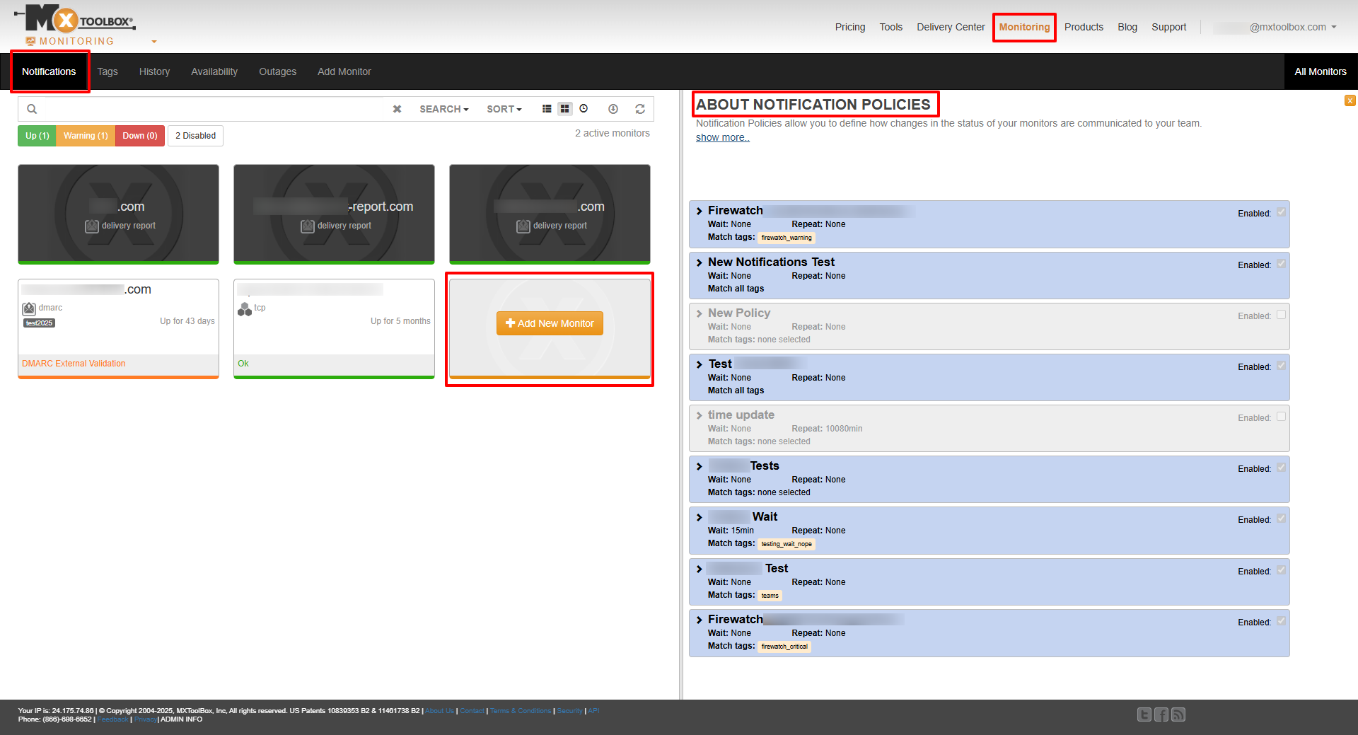 Monitoring Notifications