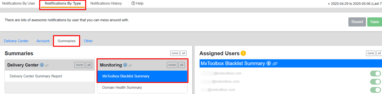 How to Set Up Blacklist Summary Email Reports